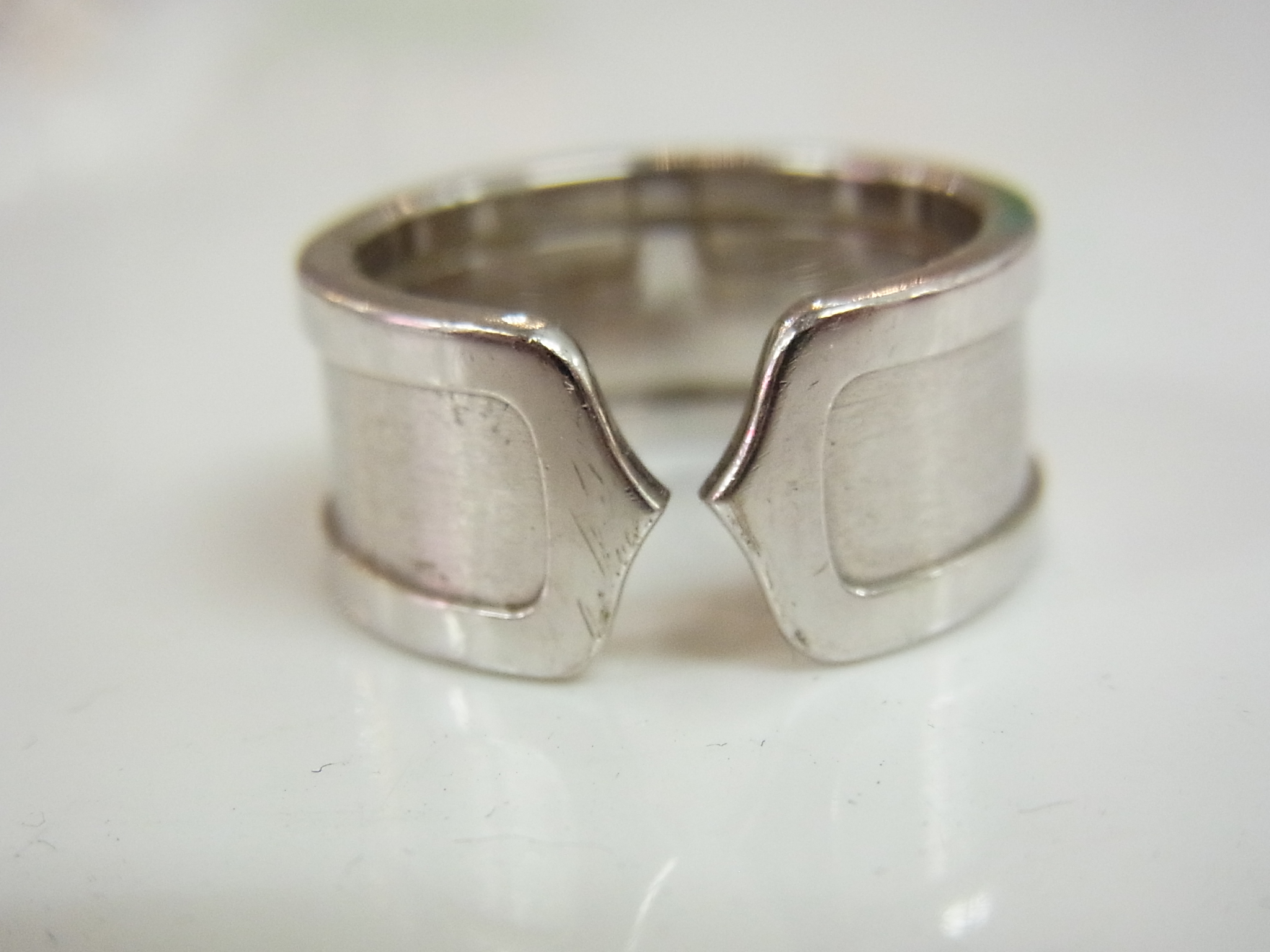 K18WG カルティエ Cartier 2Cリング ブラックロジウム&ロジウムメッキ加工 - ブランドアクセサリー,ジュエリー,時計の修理 ...